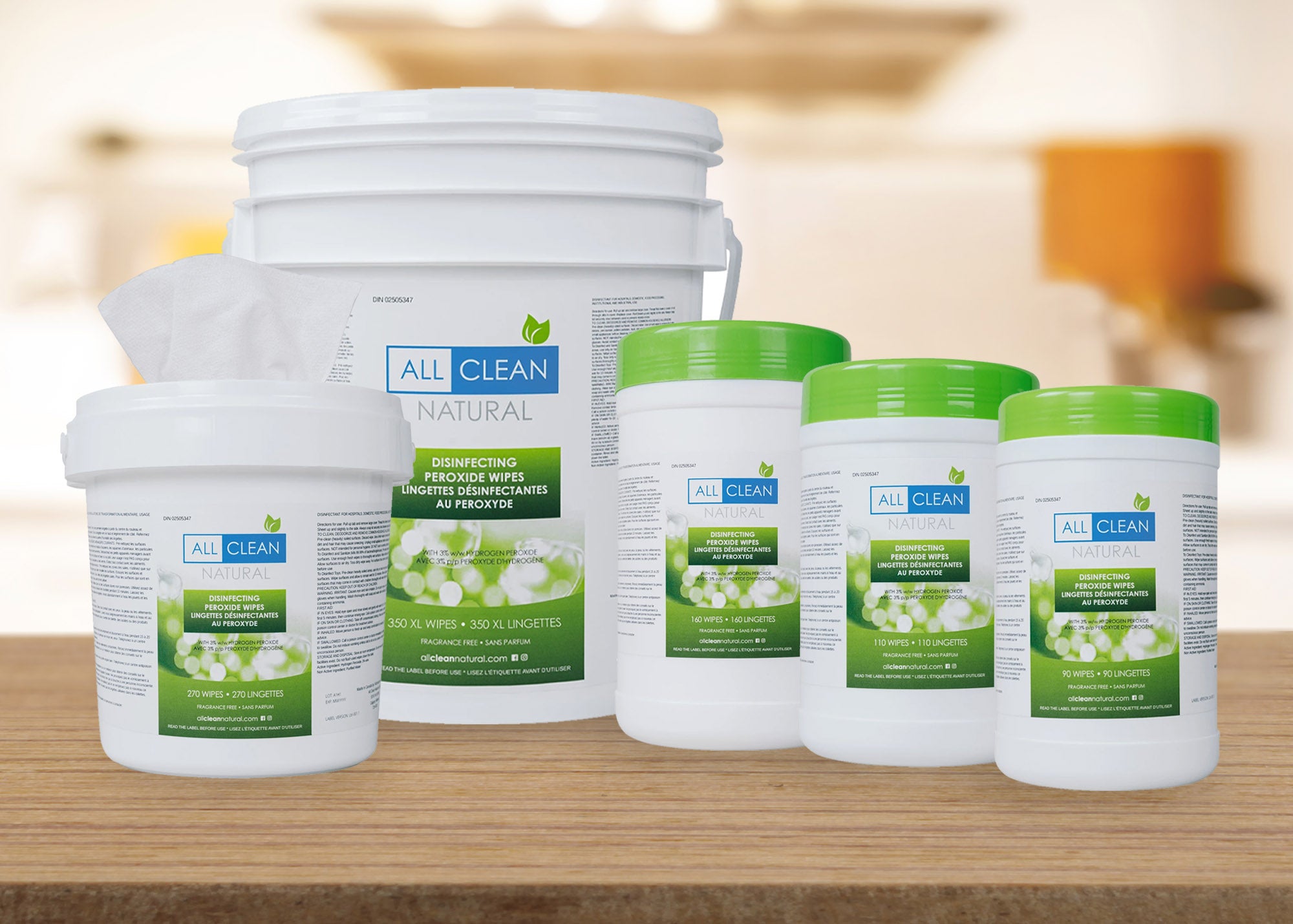 Disinfecting Peroxide Wipes – All Clean Natural